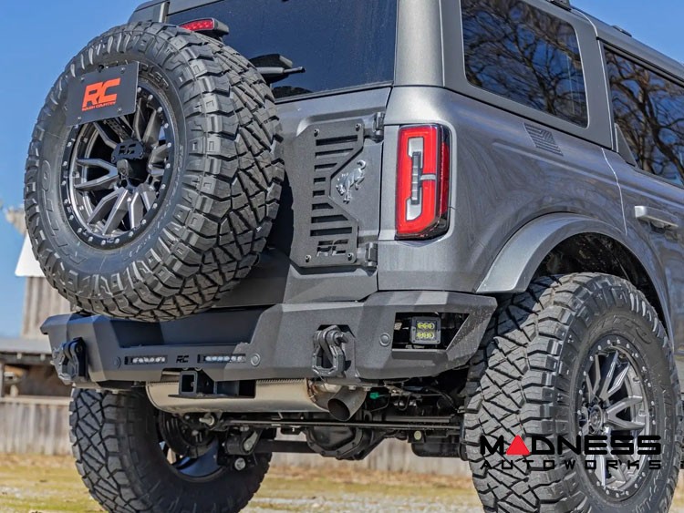 Ford Bronco Rear Bumper - w/ 6in Slim Line LED & Black Series Cube ...