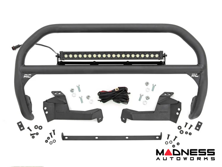 Ford Bronco Sport Front Bull Bar w/ 20" Black Series LED Light Bar w ...