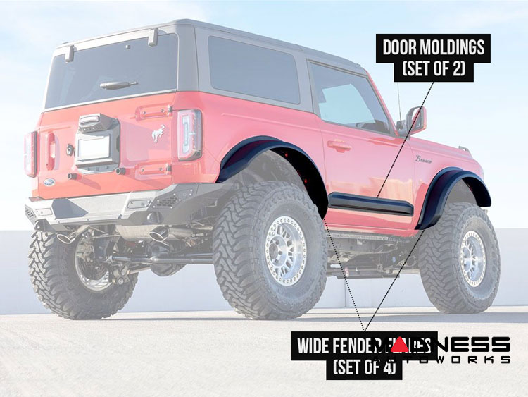 Ford Bronco Complete Body Styling Kit - 2 Door - Wide Body - Air Design ...