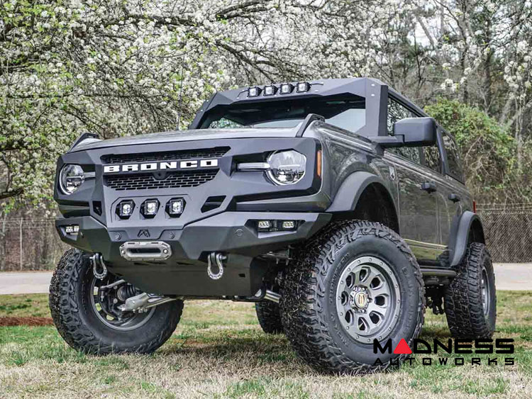 Ford Bronco Front Bumper - Fab Fours - Grumper, GR5200-1