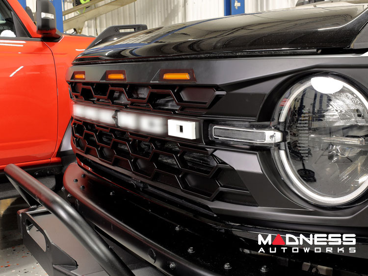 Ford Bronco Front Grille - Para Hex Style - IAG - I-Line - Matte Black ...