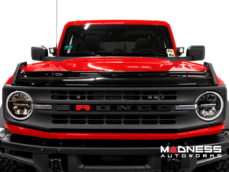 Ford Bronco Hood Deflector - IAG - I-Line - Gloss Black