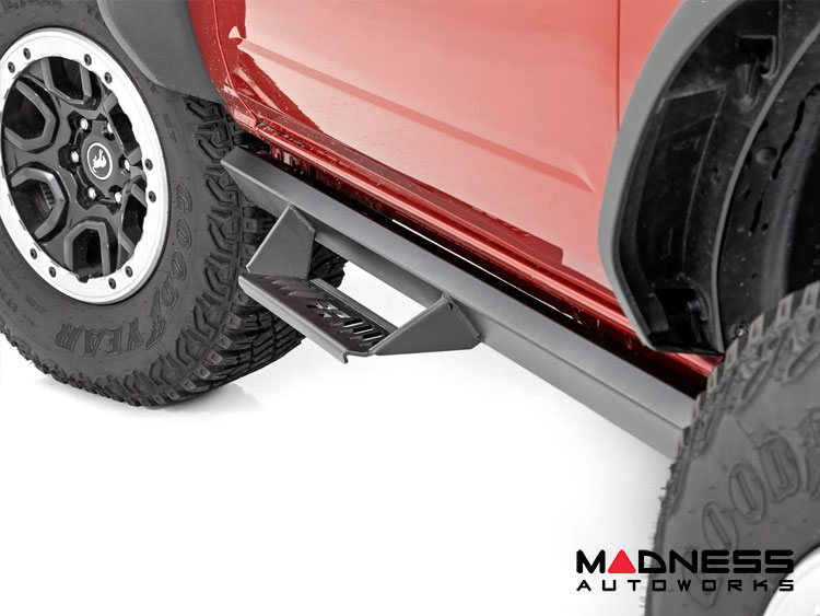 Ford Bronco Side Steps - AL2 Drop Step - Rough Country - 2 Door