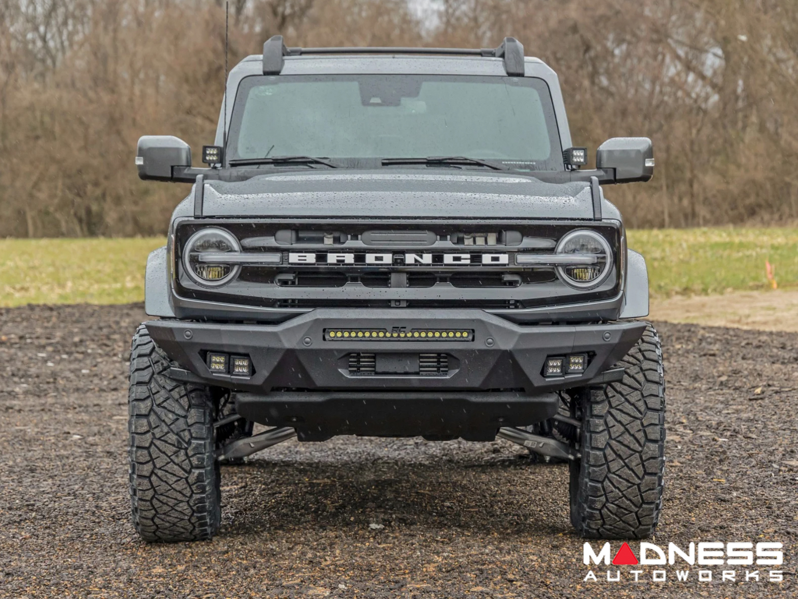 Ford Bronco Front Bumper - Full Width - 20" Black Series White DRL w ...