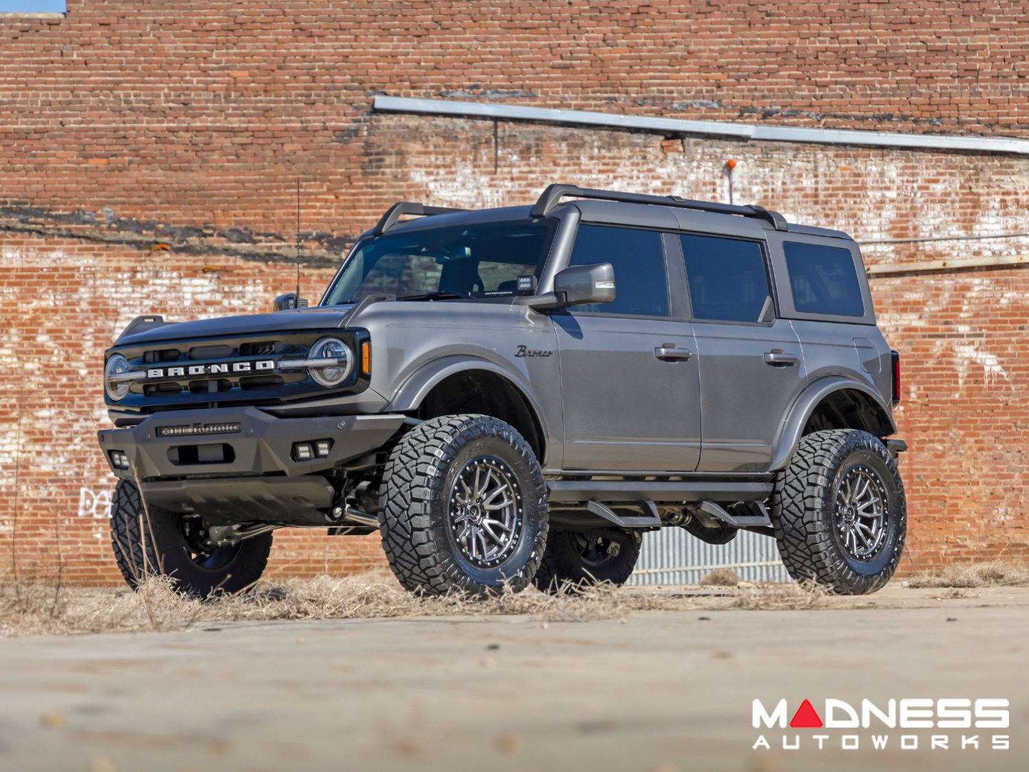Ford Bronco Front Bumper - Full Width - 20" Black Series White DRL w ...