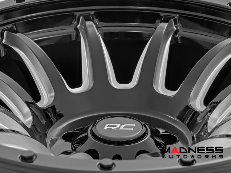 Custom Wheel 90 Series Wheel - One-Piece - Gloss Black w/ Machined ...